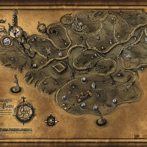 Steampunk World Map
