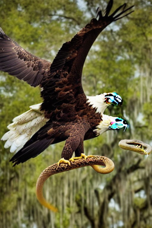 Eagle Eating Snake Logo
