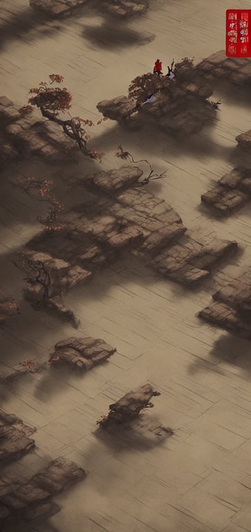 prompthunt: exploring the surface of mats, wuxia illustration by chen ...