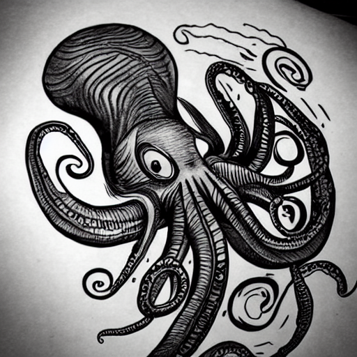 Octopus And Ship Tattoo Designs
