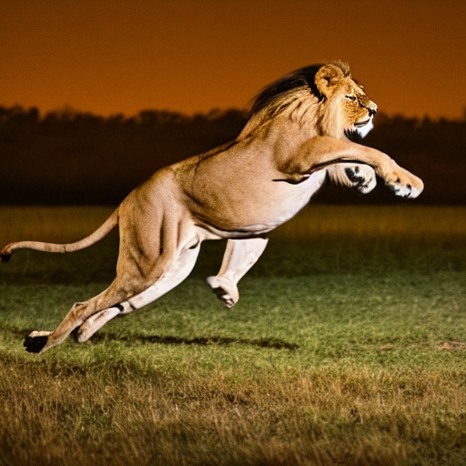 Lions Chasing Gazelle