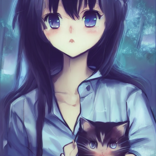Sad Anime Kitty