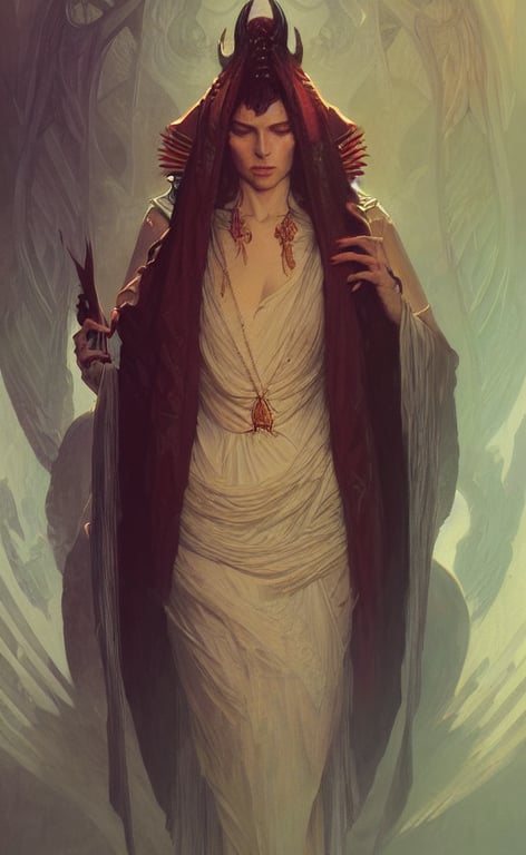 prompthunt: a portrait of lucifer, concept art, deep focus, intricate ...