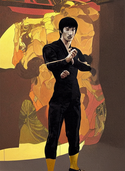 Bruce Lee Black Suit