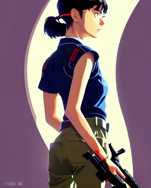 Anime Looking Down