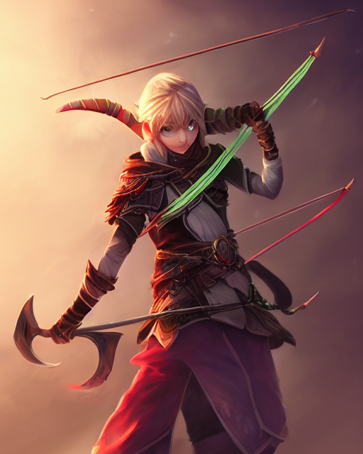 Anime Bow Fighting Poses