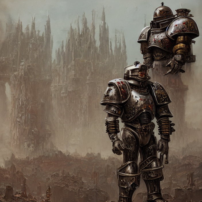 Steampunk Knight Art