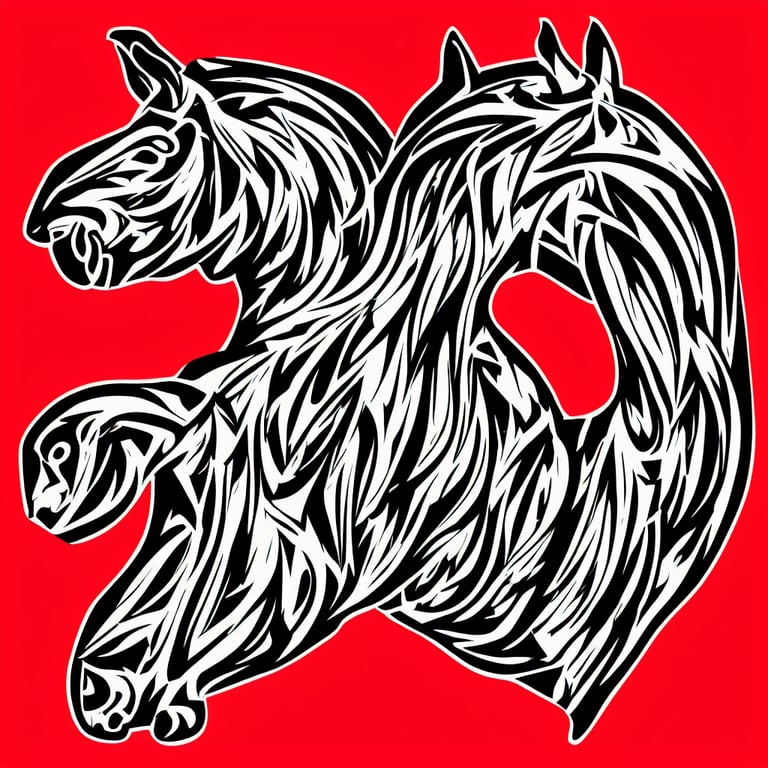 Aggressive Horse Art