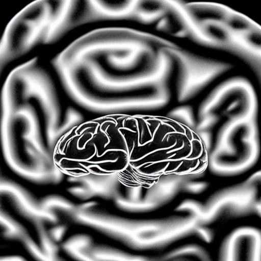 prompthunt: a brain with black tendrils floats in the clear sky. the ...