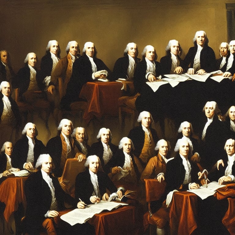 Founding Fathers Signing The Declaration Of Independence