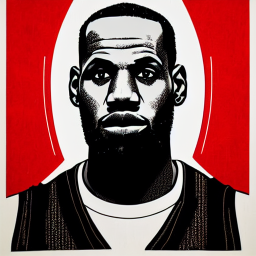 Lebron James Stencil
