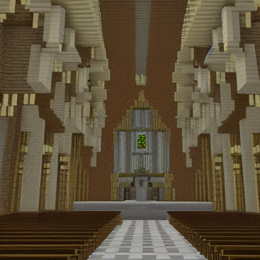 Minecraft Cathedral Interior