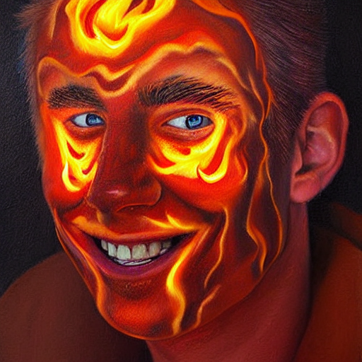 Flame Face Paint