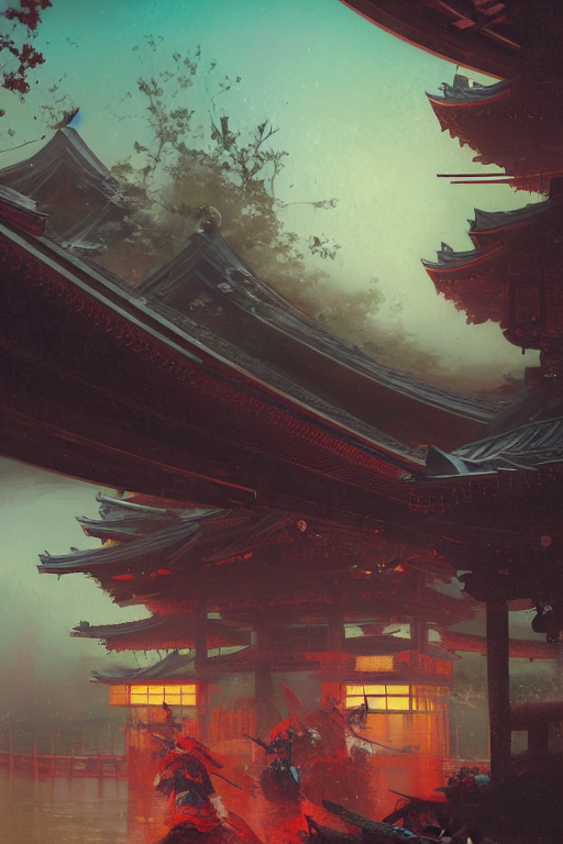 prompthunt: Japanese shogun, illustrated by Greg Rutkowski and Gaston ...
