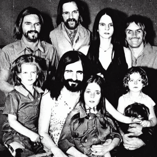 prompthunt: the manson family christmas photo