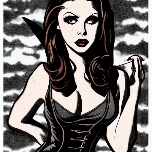 Vampire Pin Up Girl Drawing