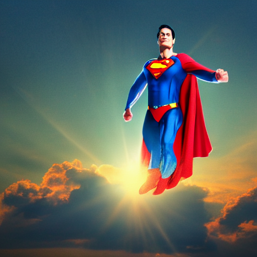 Superman Floating