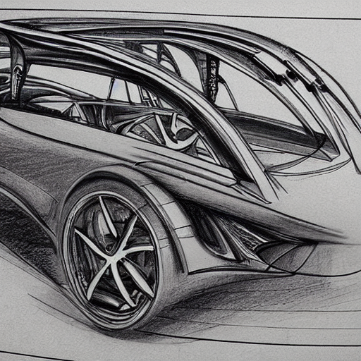 Futuristic Cars Drawings