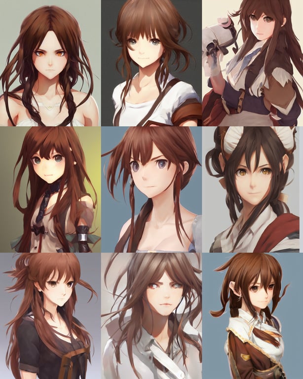 Anime Eyebrows Over Hair