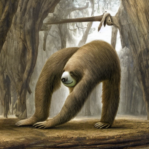 prompthunt: giant sloth on the ground megatherium