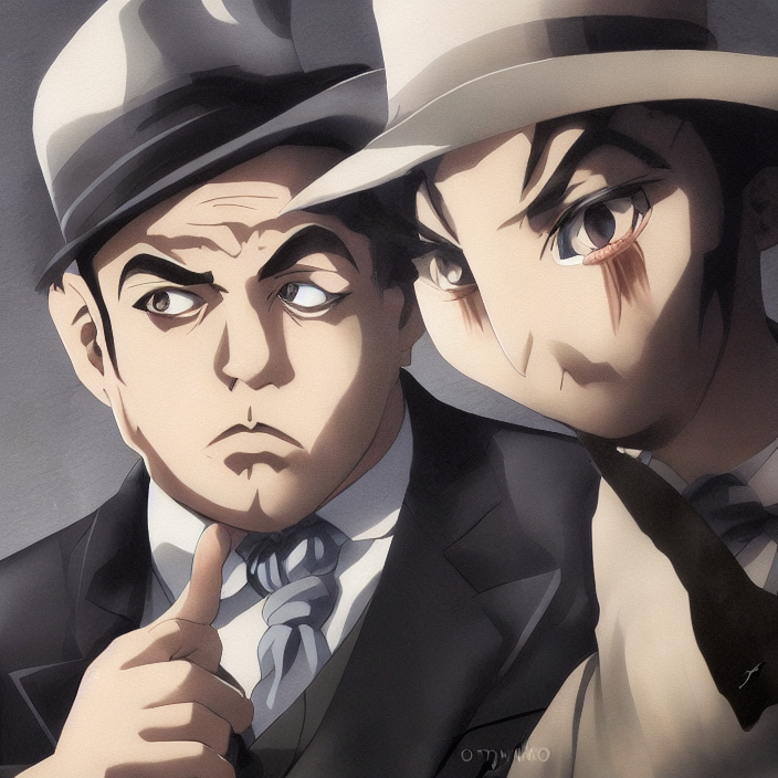 prompthunt: portrait of al capone, anime fantasy illustration by ...