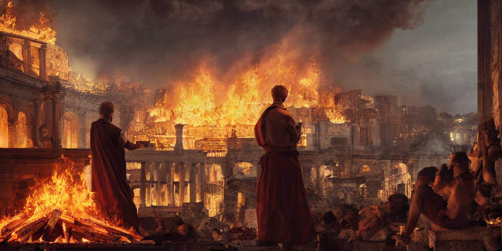 Nero Roman Emperor Fire