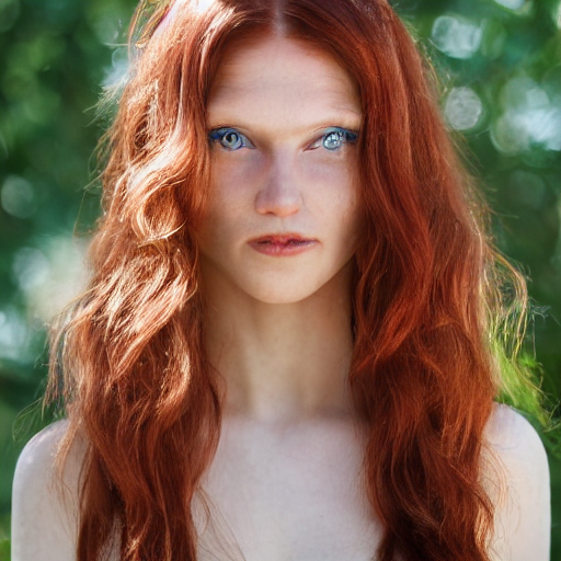 prompthunt: close up portrait photograph of a thin young redhead woman ...