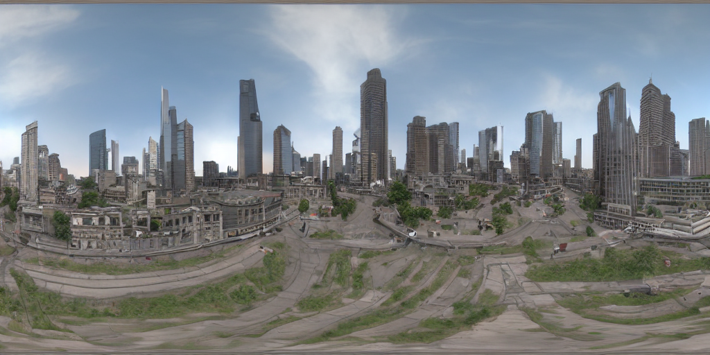 prompthunt: hdri map of city