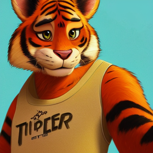 prompthunt: “portrait of tiger in the style of the movie zootopia ...