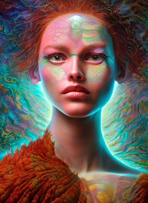 prompthunt: portrait ultra dimensional enlightened cult girl shaman ...