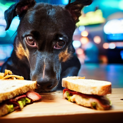 Alien Eating A Sandwich