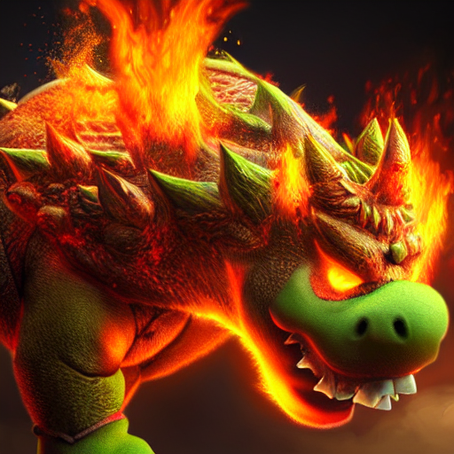 Bowser Vs Mario Realistic