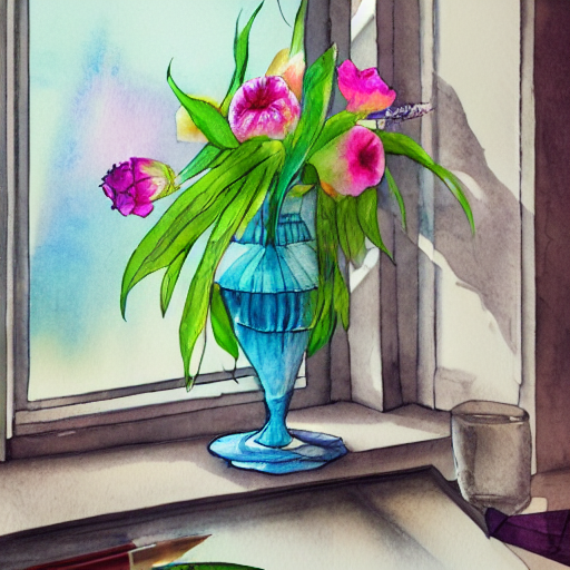Pencil Drawing Of Flower Vase