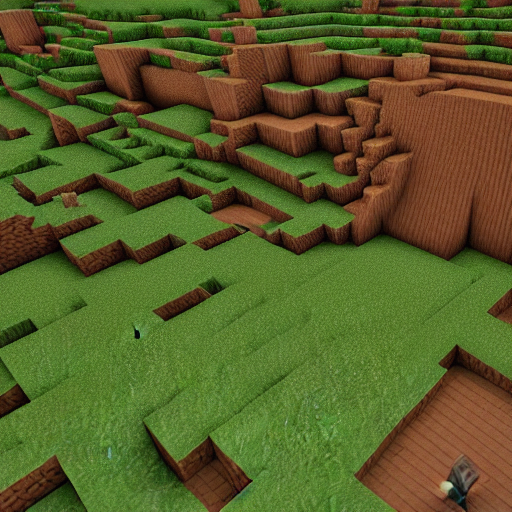 prompthunt: super 3 d render of a minecraft landscape, intricate, dof ...