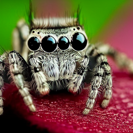 Cute Jumping Spider Water Drop
