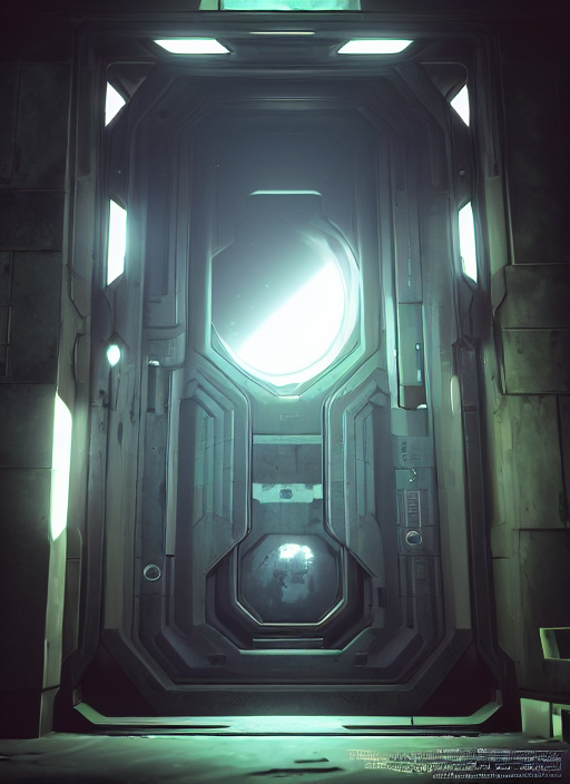 prompthunt: sci - fi door, kitbash, intricate, kit, models, props ...
