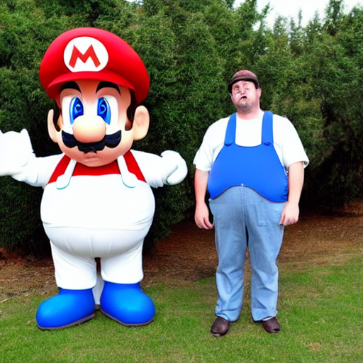 prompthunt: big chungus in real life dressed like mario, super mario ...