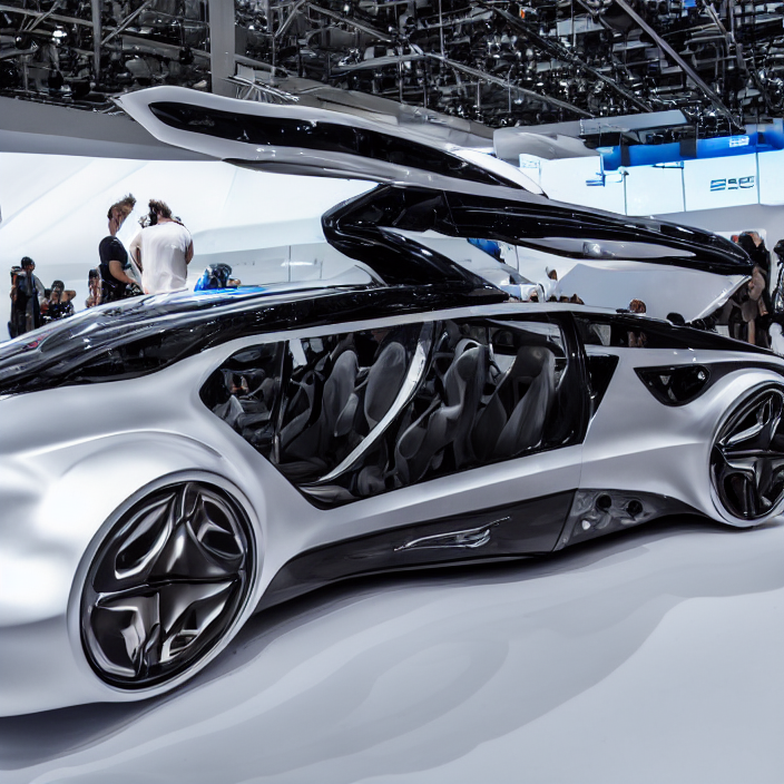 prompthunt: space horse concept car on a Frankfurt Motor show in the ...