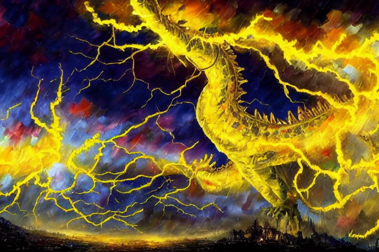 Yellow Lightning Dragon