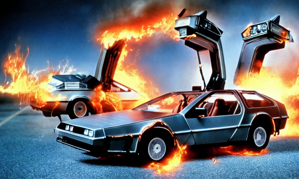 Back To The Future Delorean Fire