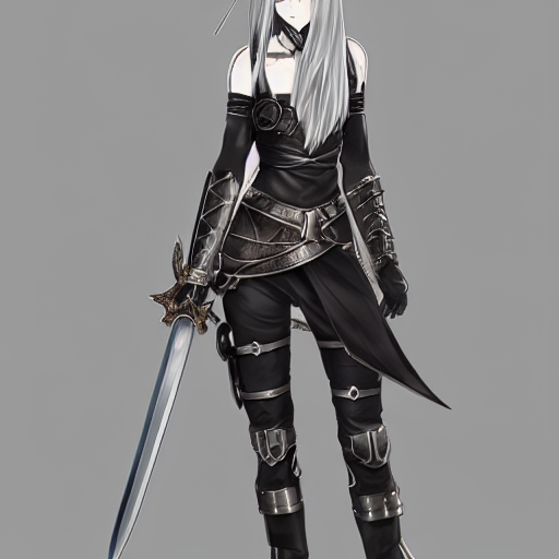 Anime Assassin Girl With Daggers