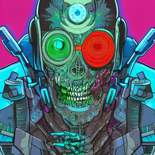 prompthunt: digital painting of a cybernetically augmented cyberpunk ...