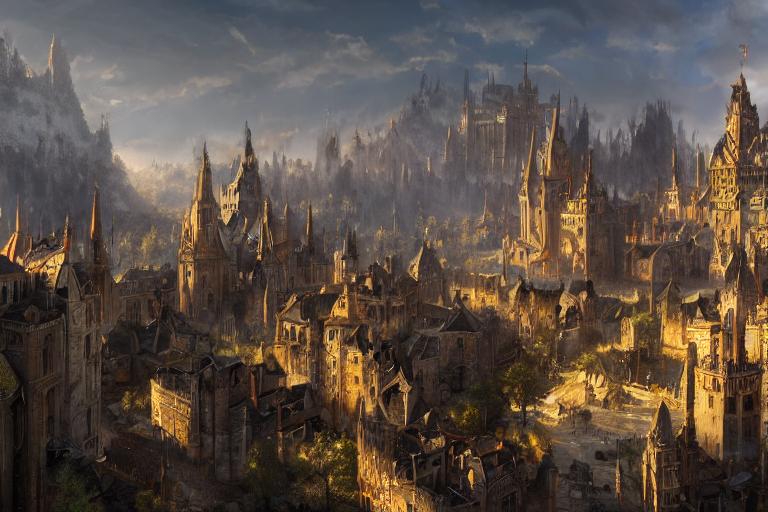 Fantasy Medieval City Art