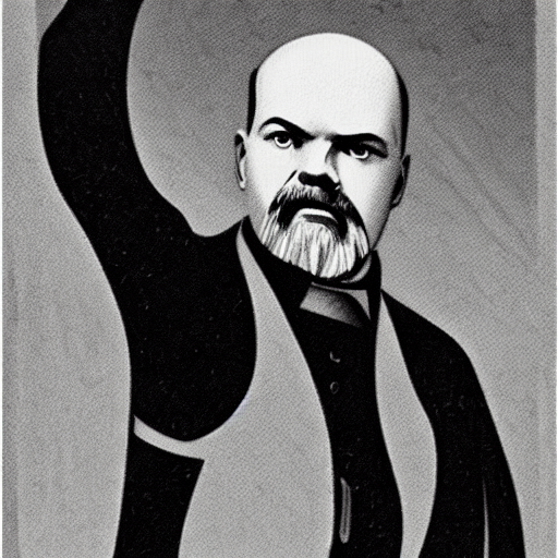prompthunt: vladimir lenin as a dj at the local night club, sharp lines ...