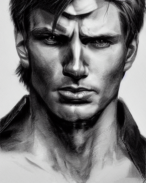 Realistic Man Face Drawing