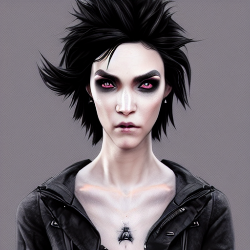 prompthunt: ultra realistic style illustration of an androgynous ...