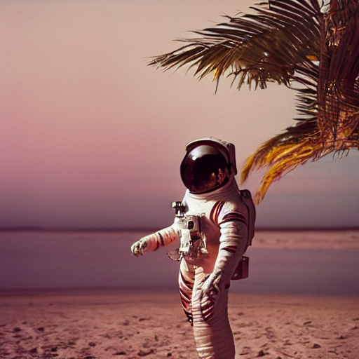 Astronaut At A Beach