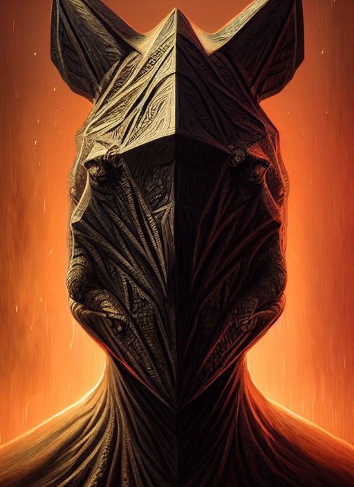 prompthunt: anthropomorphic triangle head in edgy darkiron tupac ...