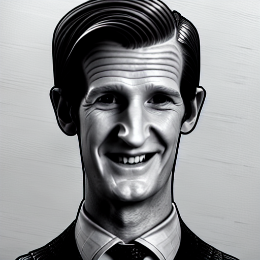 Matt Smith Black And White Face