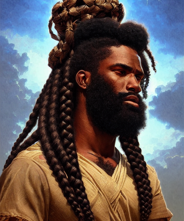 prompthunt: portrait of biblical hairy samson, african, his ample hair ... prompthunt: portrait of biblical hairy samson, african, his ample hair ...